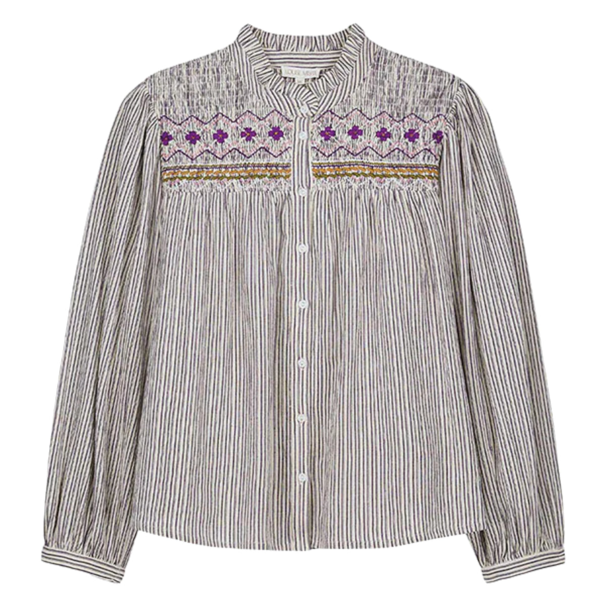 Louise Misha Cream Purple Striped Louise Shirt – Jo & Co Home