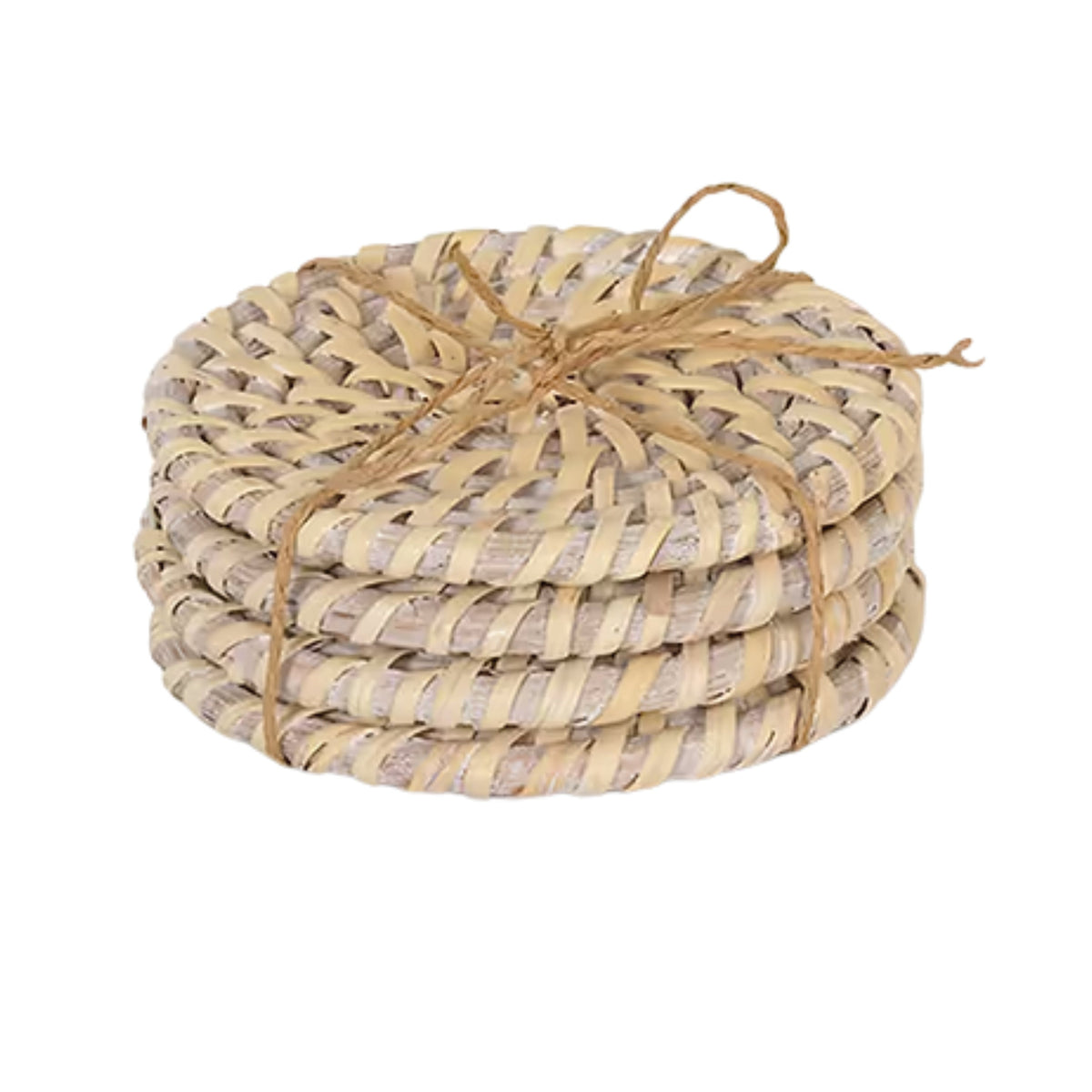 4 White Wittering Rattan Coasters - Set of Quality Coasters – Jo & Co Home